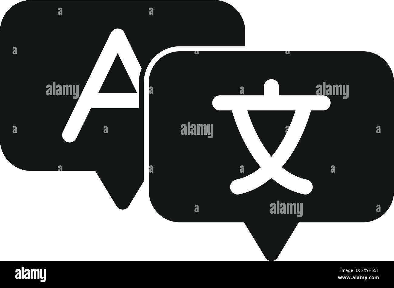 Simple vector representing a language translator app, instantly ...