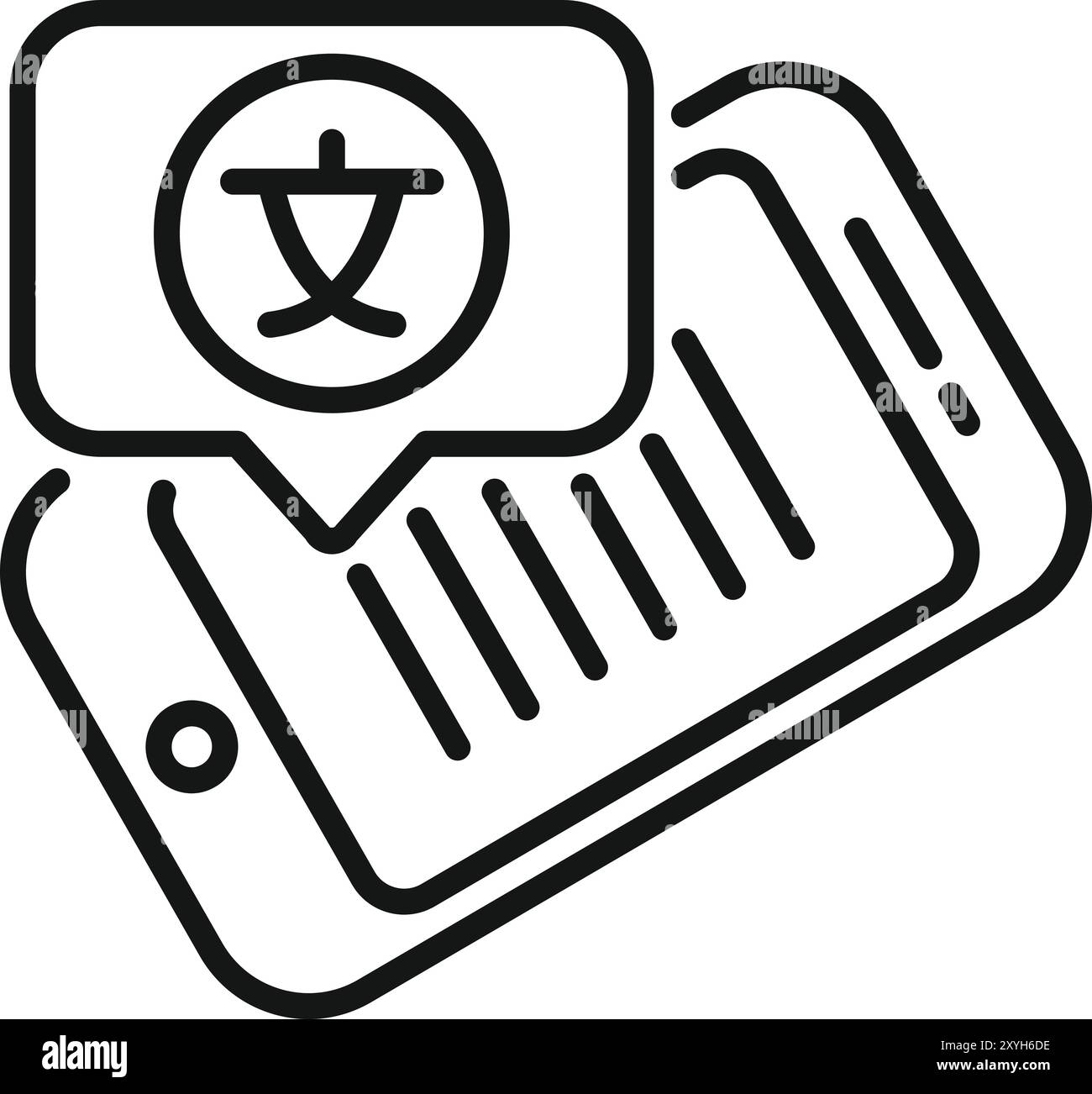 Smartphone is showing a foreign language translation app icon ... Smartphone is showing a foreign language translation app icon ...