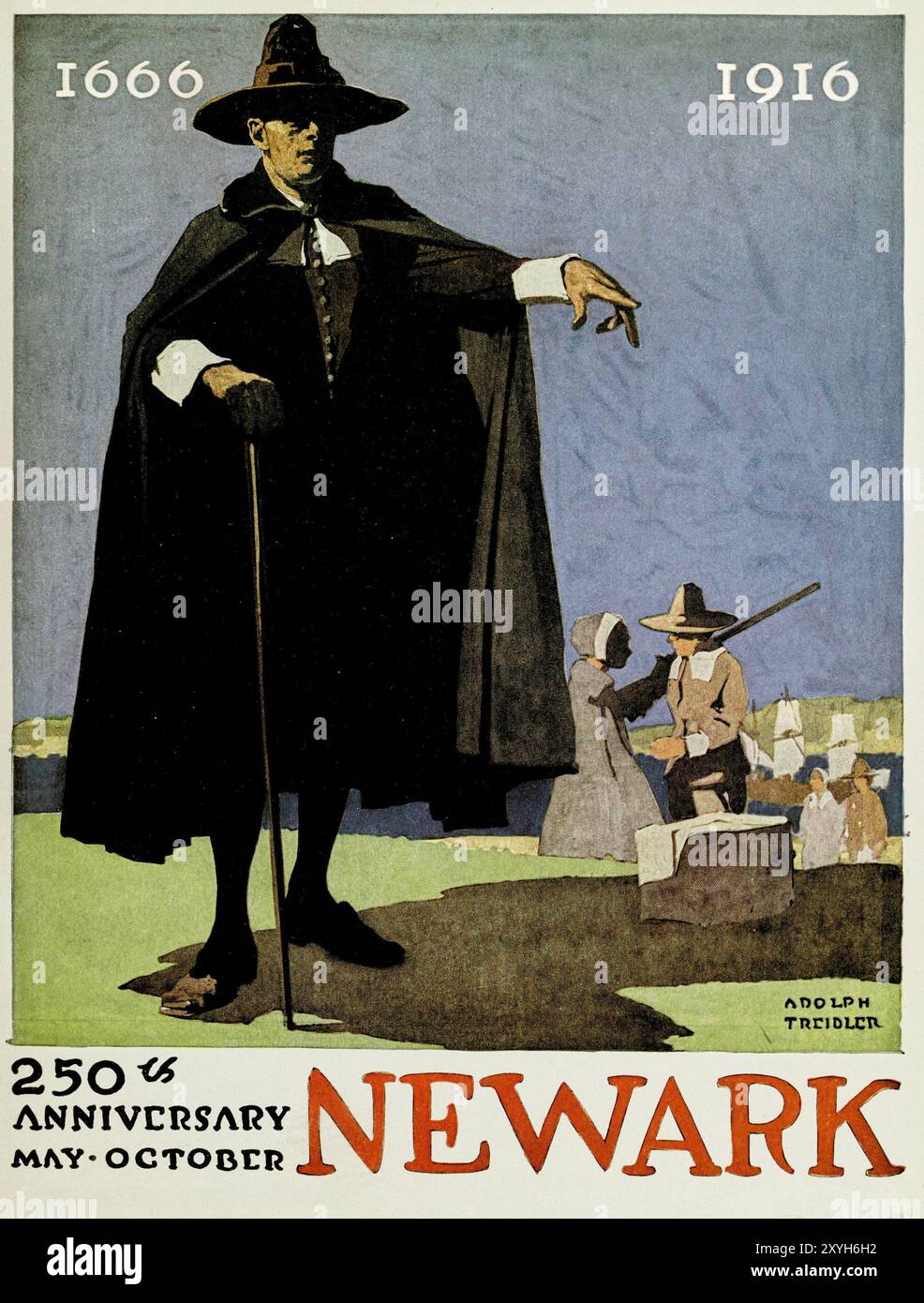 Vintage Poster advertising. 250th Anniversary of City of Newark New ...