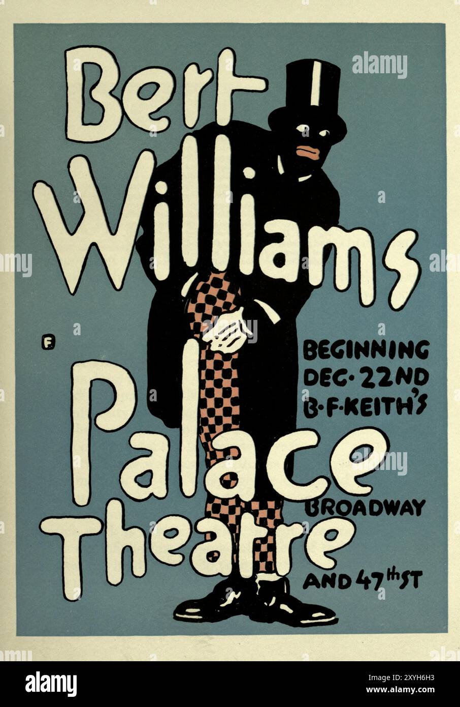 Vintage Poster advertising Bert Williams at Palace Theatre in New York ...