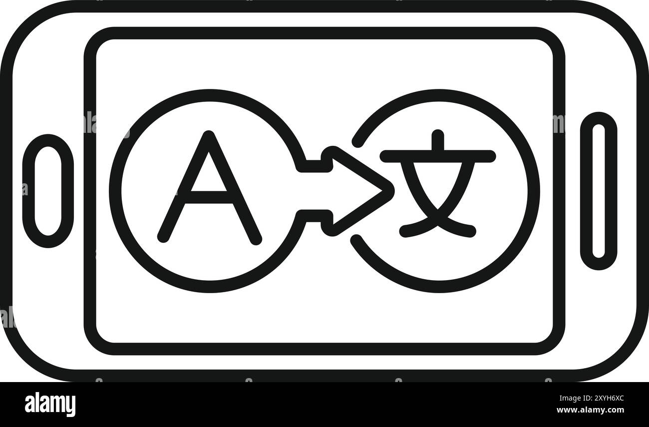 Mobile phone displaying latin alphabet translating to chinese character ...