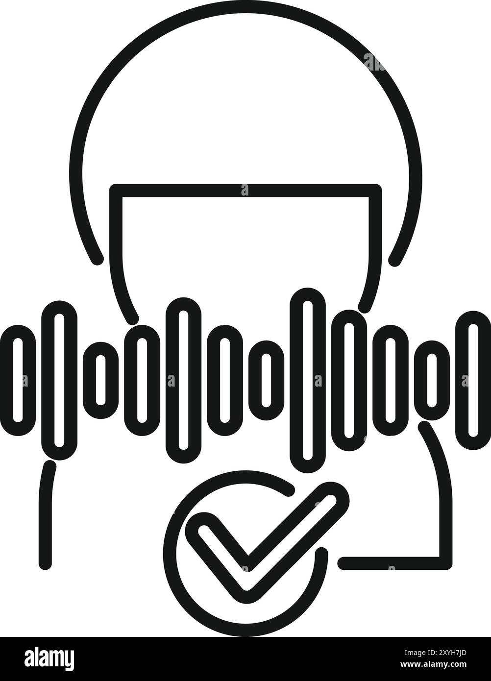 Simple icon representing voice recognition technology successfully ...