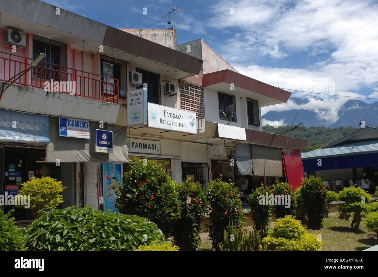Town centre of Ranau, Sabah, Malaysia Stock Photo - Alamy