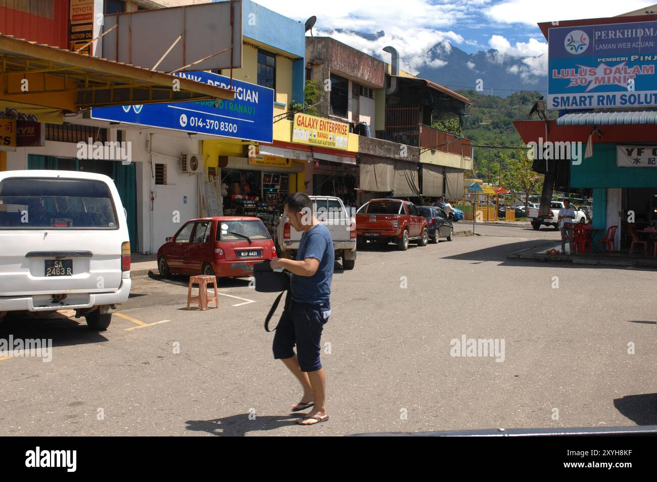 Town centre of Ranau, Sabah, Malaysia Stock Photo - Alamy