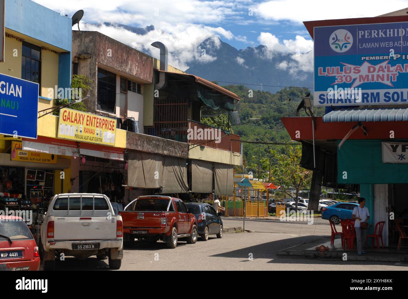 Town centre of Ranau, Sabah, Malaysia Stock Photo - Alamy