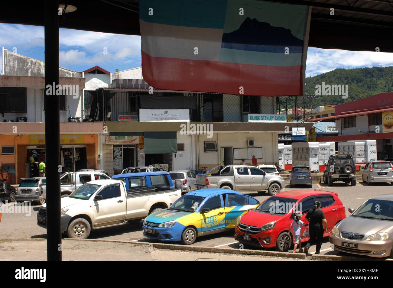 Town centre of Ranau, Sabah, Malaysia Stock Photo - Alamy