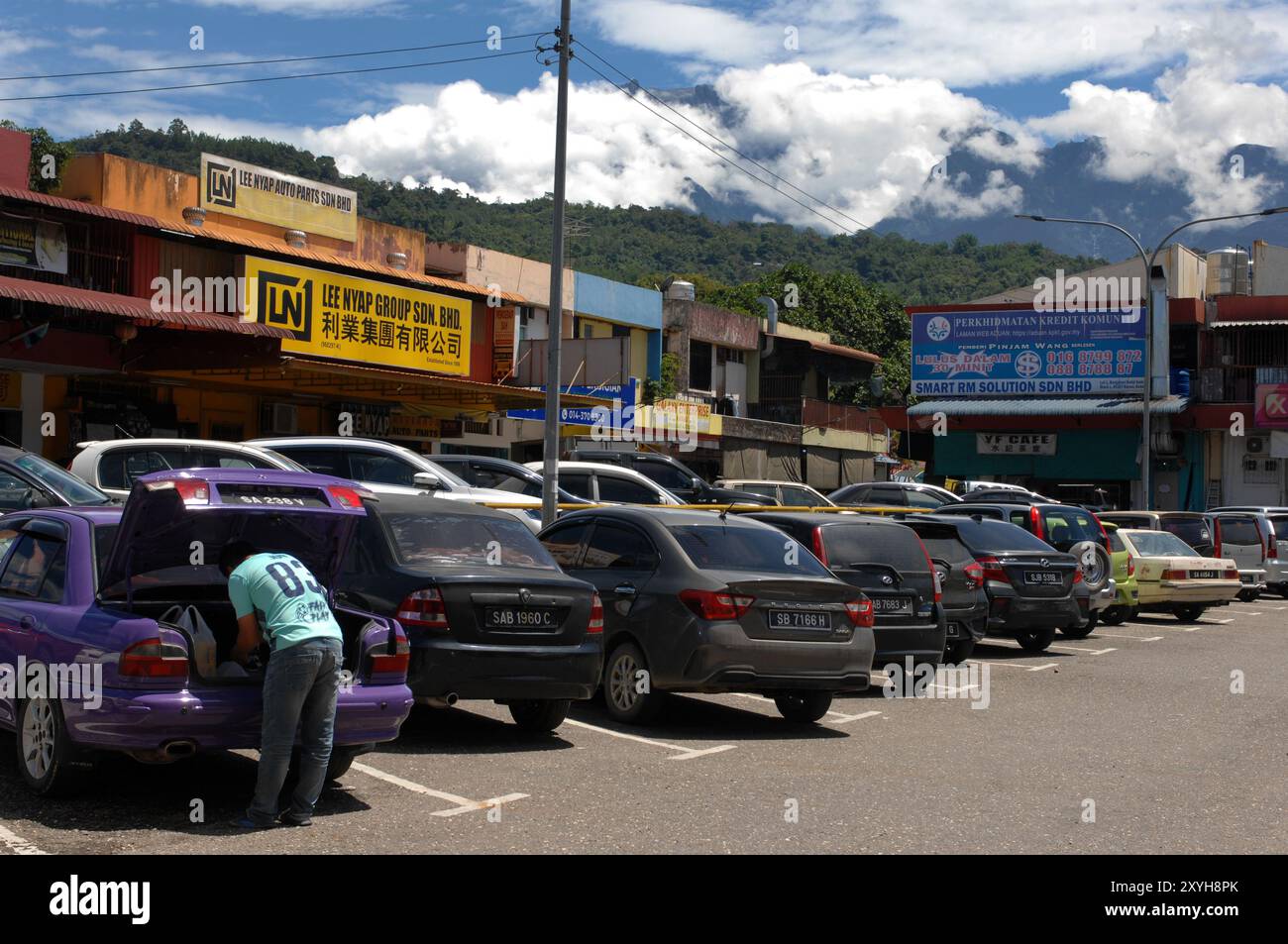 Town centre of Ranau, Sabah, Malaysia Stock Photo - Alamy