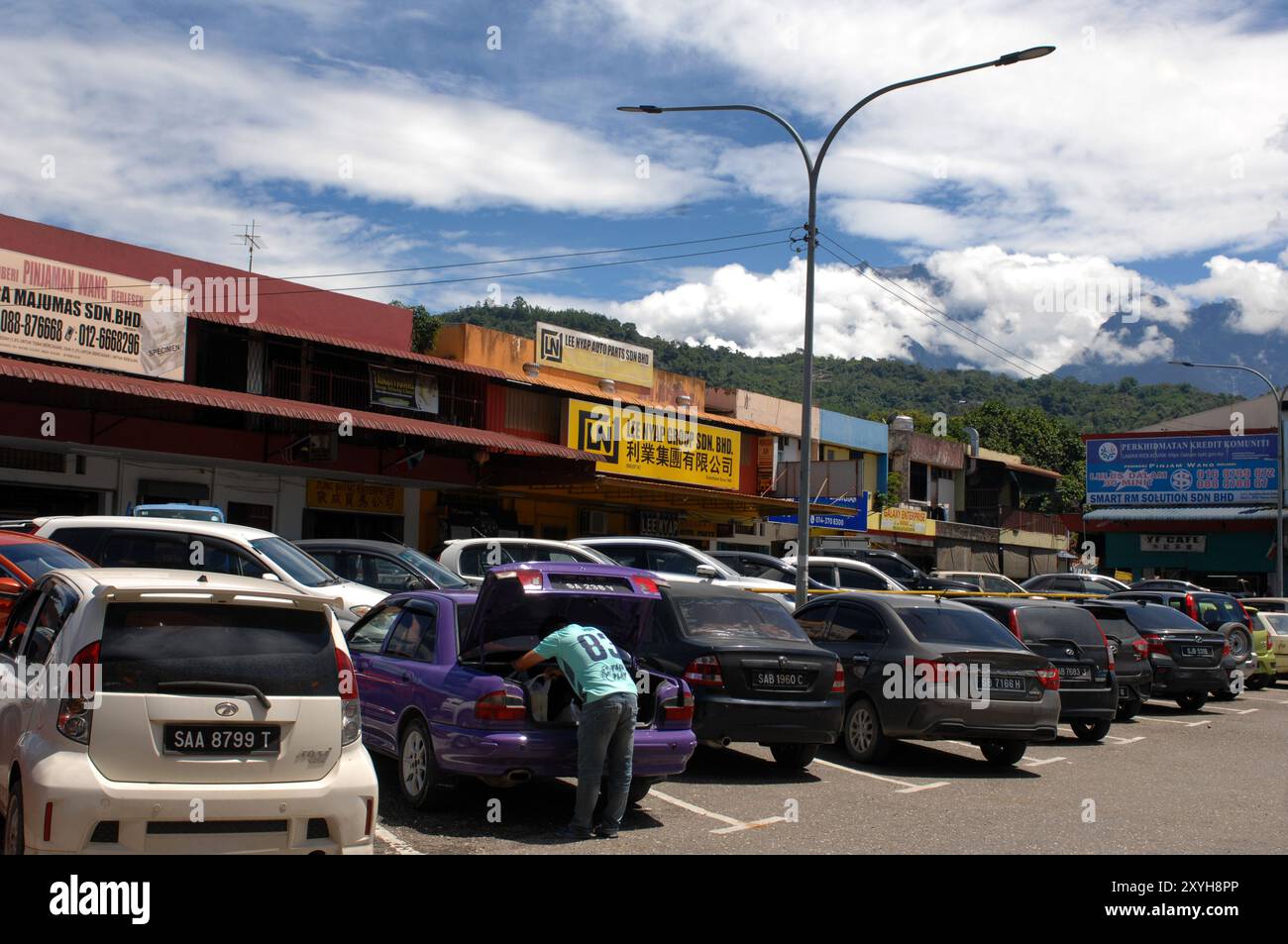 Town centre of Ranau, Sabah, Malaysia Stock Photo - Alamy
