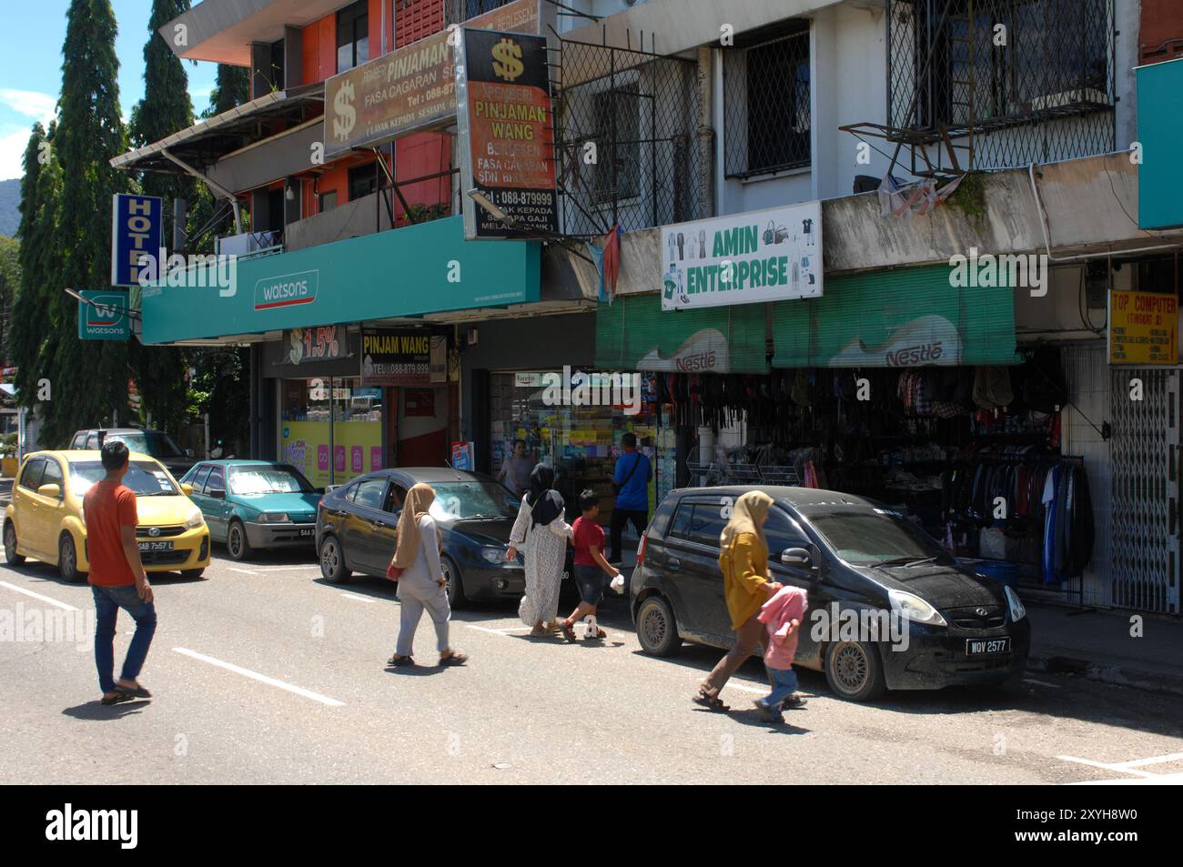 Town centre of Ranau, Sabah, Malaysia Stock Photo - Alamy