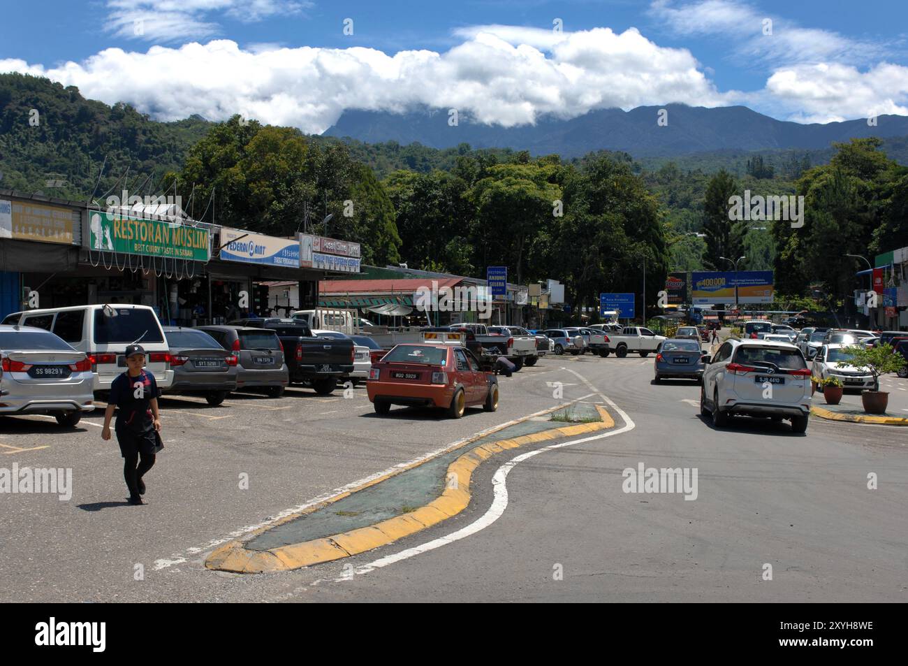 Town centre of Ranau, Sabah, Malaysia Stock Photo - Alamy