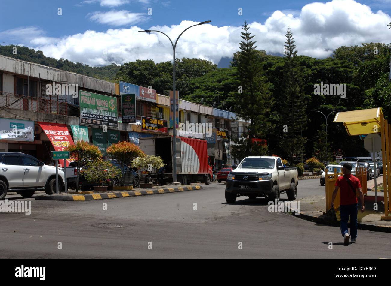 Town centre of Ranau, Sabah, Malaysia Stock Photo - Alamy