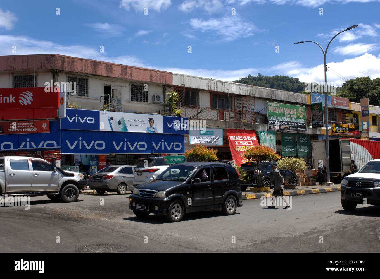 Town centre of Ranau, Sabah, Malaysia Stock Photo - Alamy
