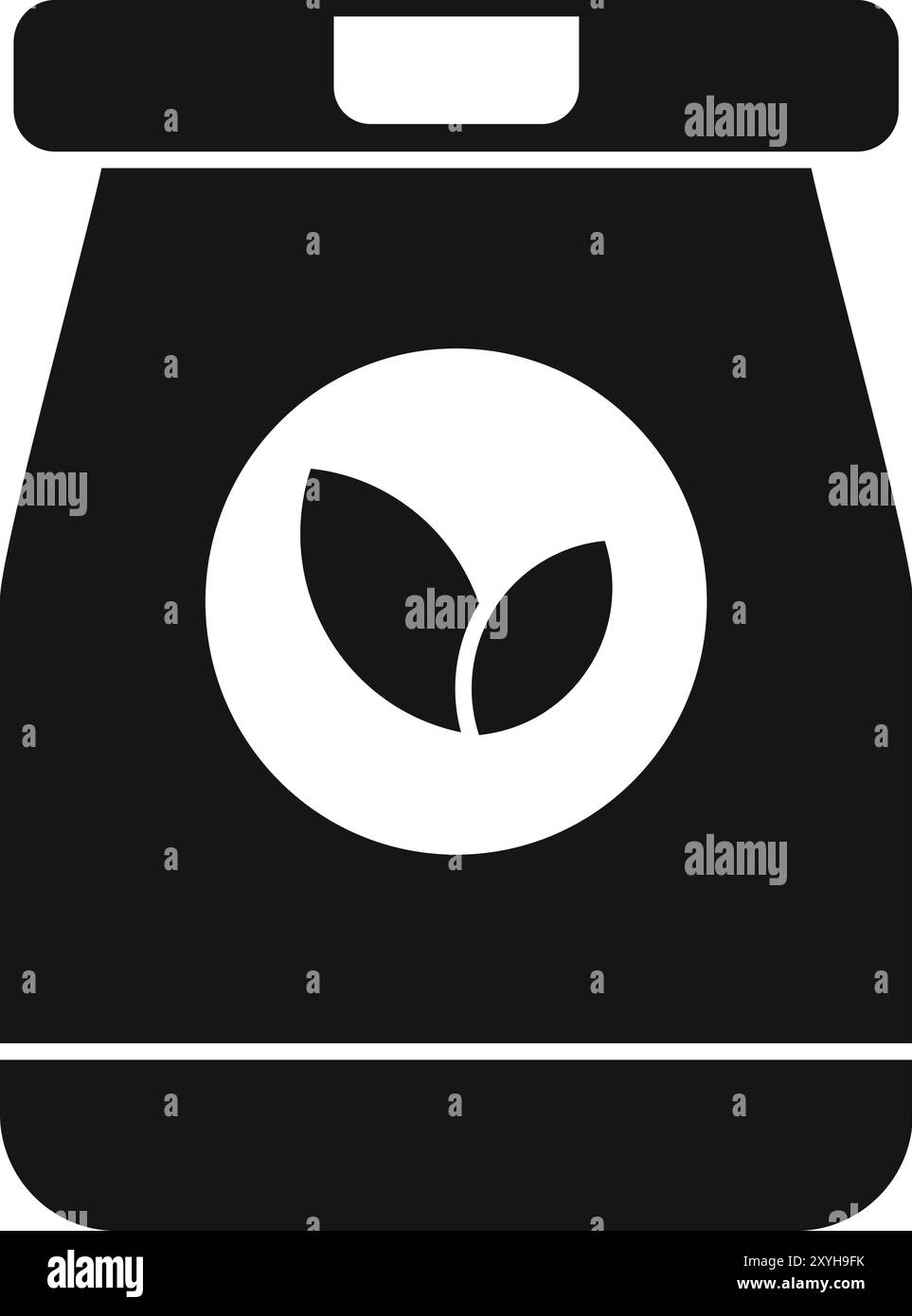 Eco friendly product pack displaying two leaves logo icon, simple style ...