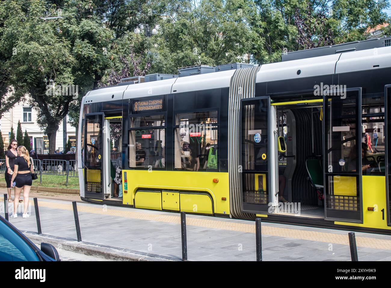 Lviv, Ukraine, August 29, 2024 Lviv tram continues to operate while the ...