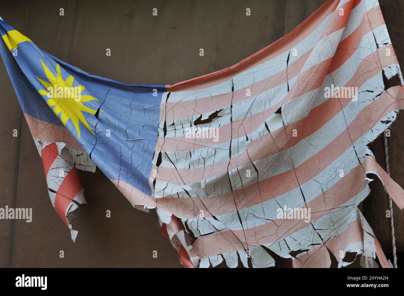 Old faded malaysian flag hi-res stock photography and images - Alamy