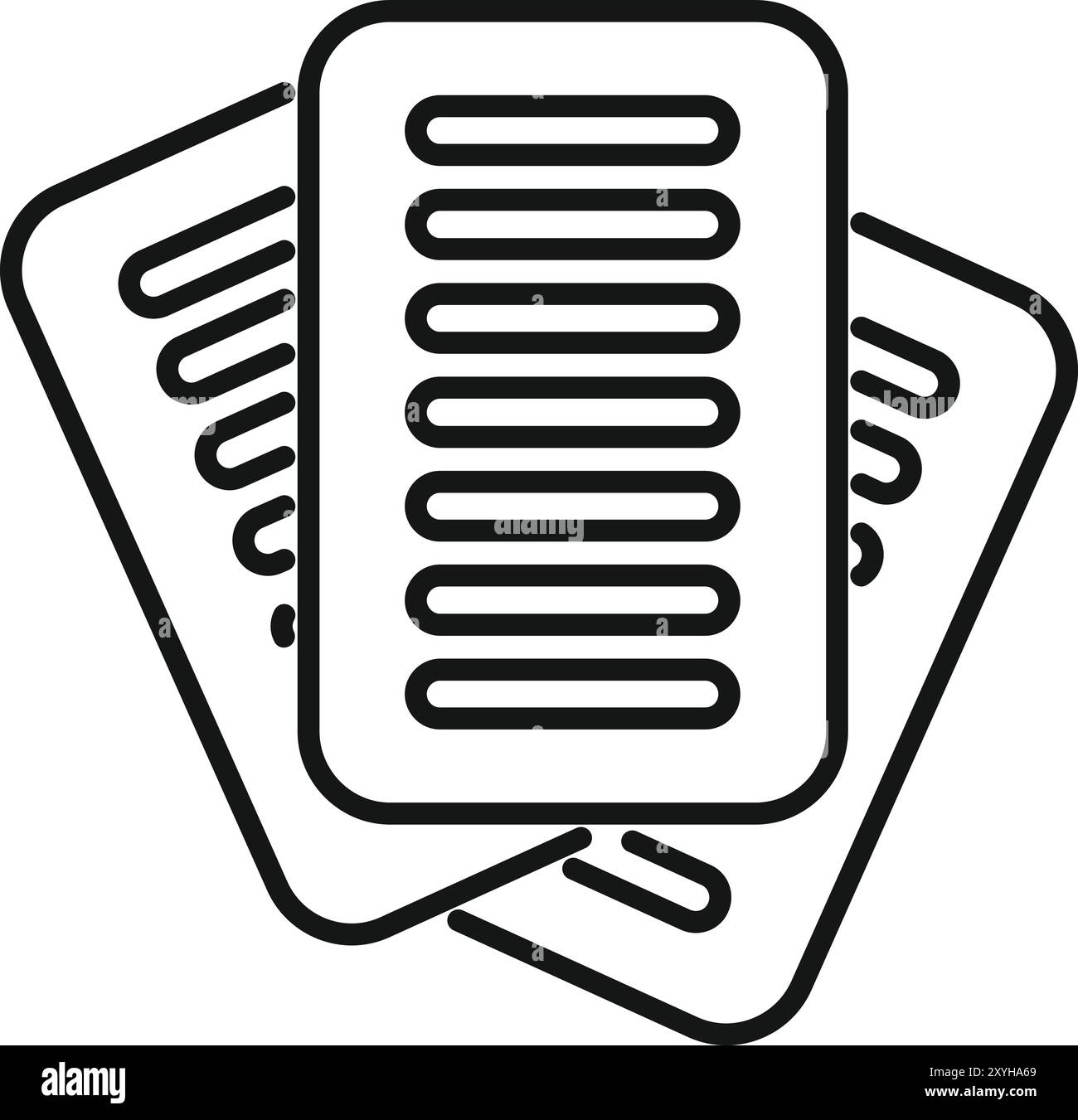 Icon of three paper filters for ventilation grille representing air ...