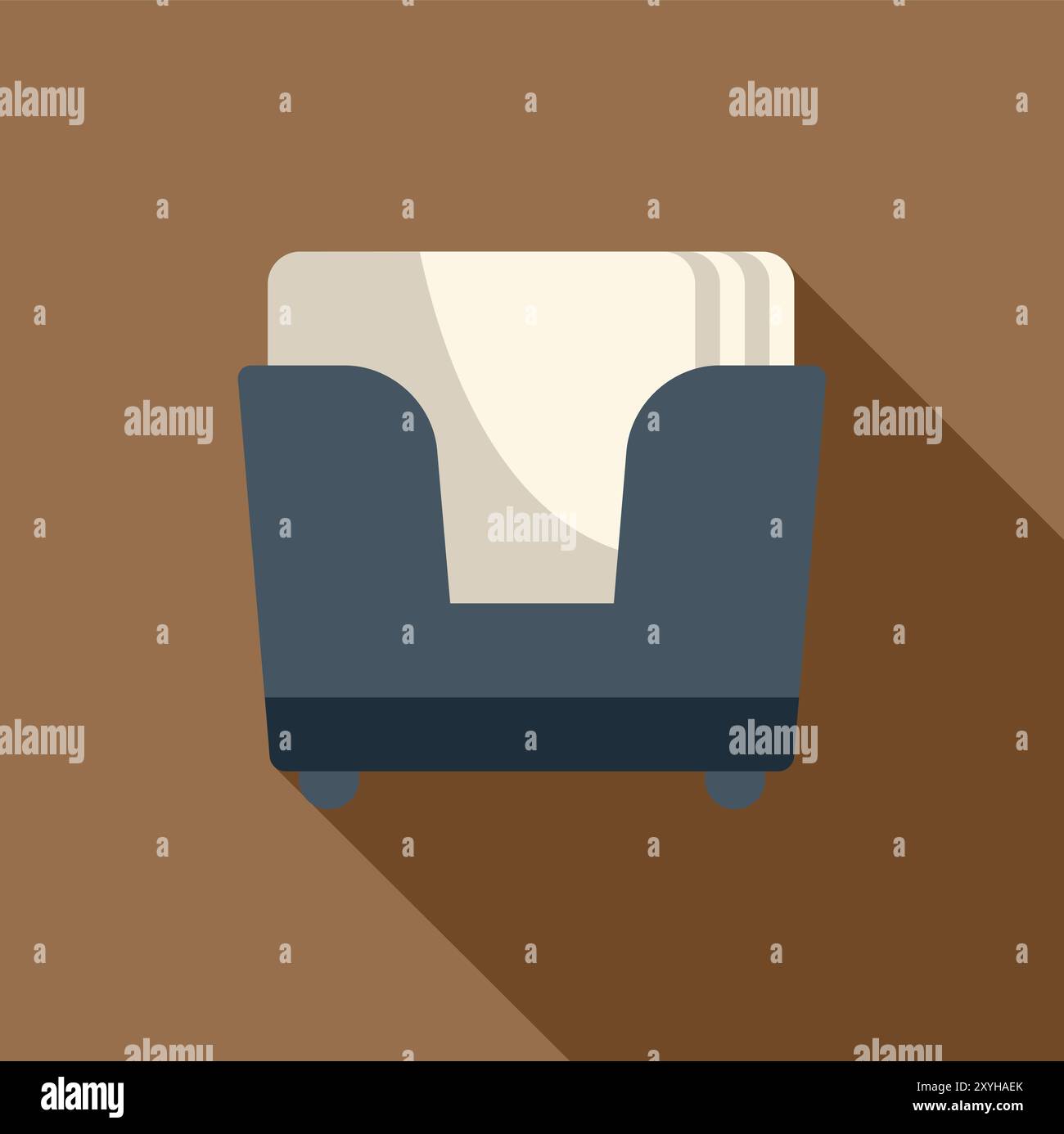 Blue office paper tray holding blank sheets of paper Stock Vector Image ...