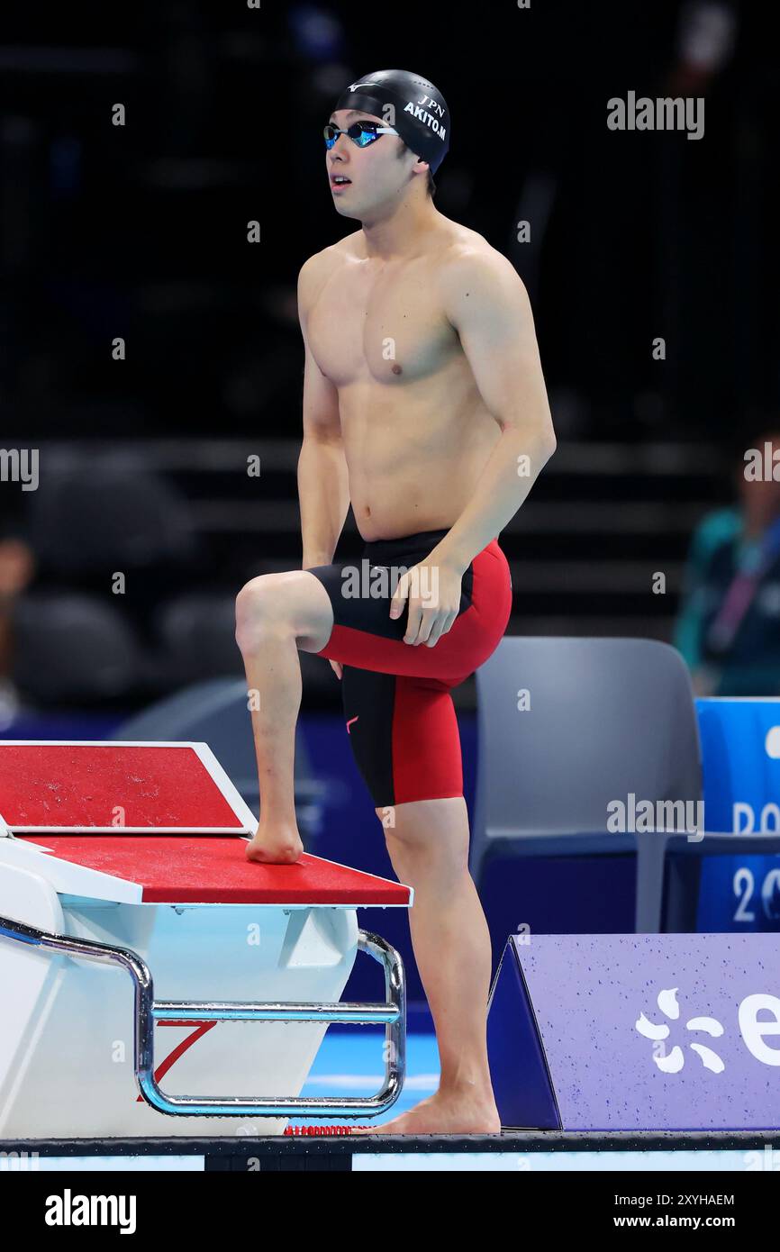 Nanterre, France. 29th Aug, 2024. Akito Minai (JPN) Swimming : Mens 50m ...