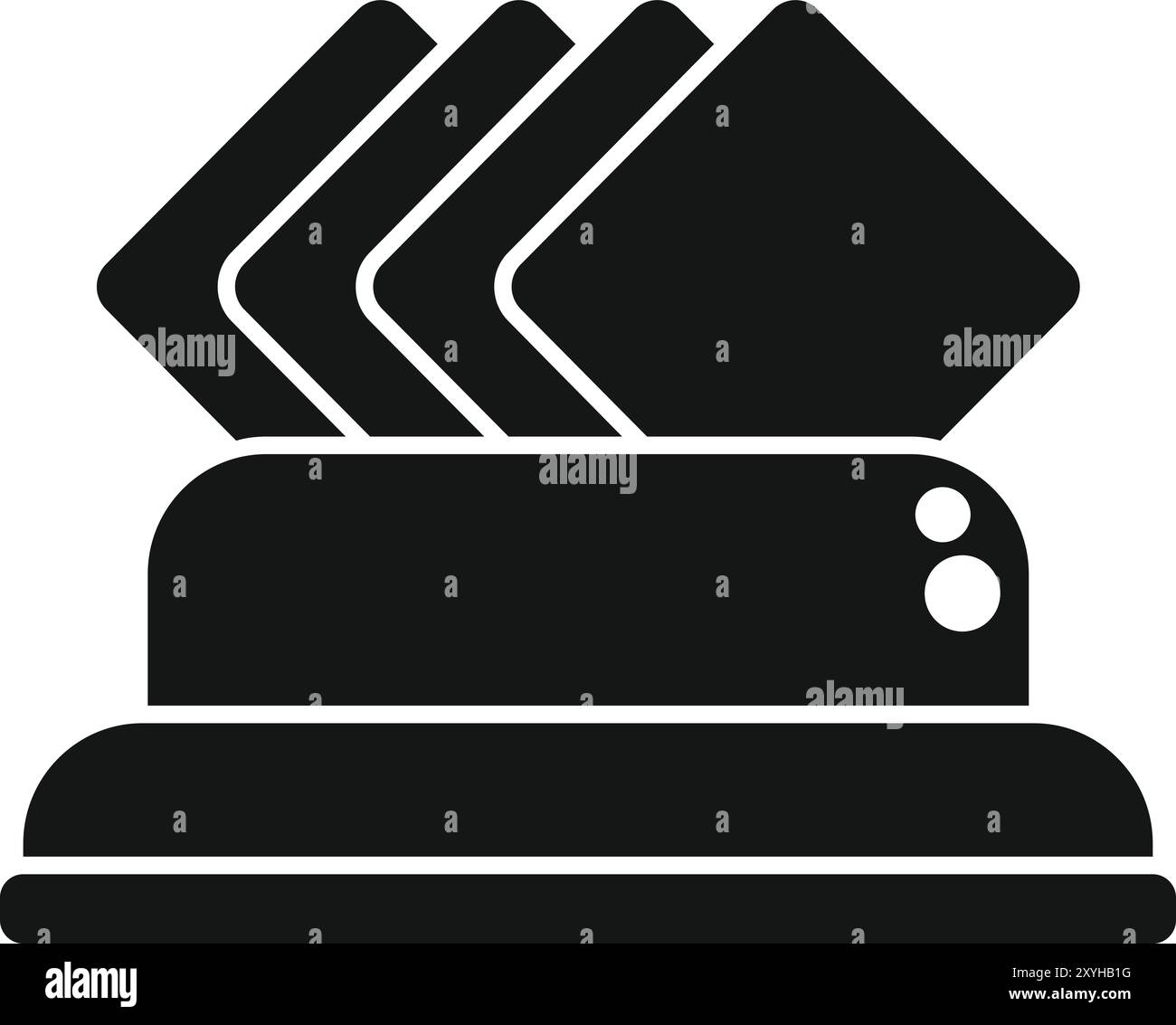 Simple black toaster icon toasting four slices of bread Stock Vector ...
