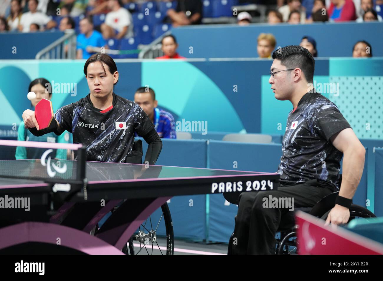 Paris, France. 29th Aug, 2024. Genki Saito Kazuki Shichino (JPN) Table Tennis : Men's Doubles ...
