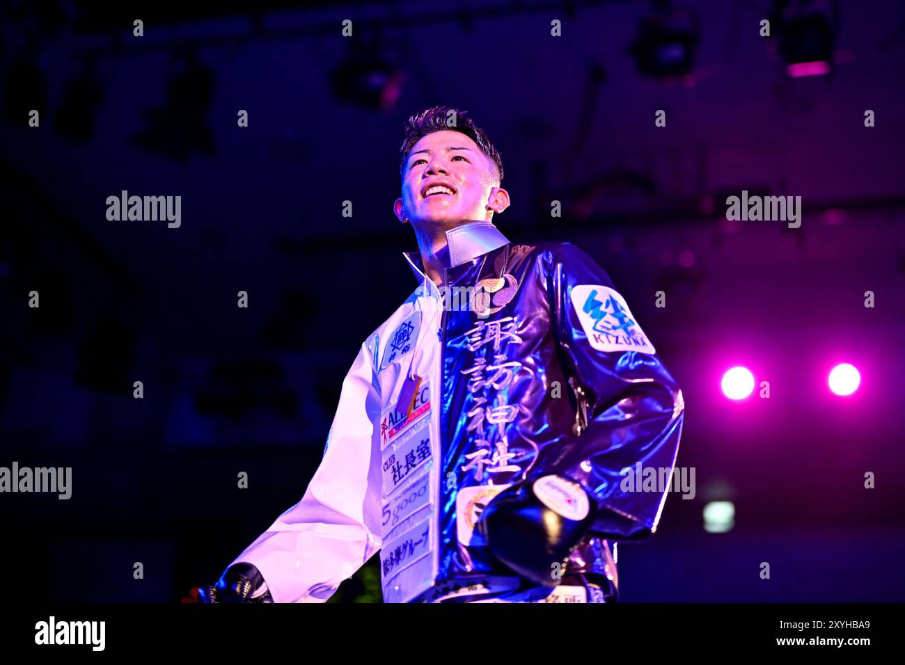 Tokyo, Japan. 22nd Aug, 2024. Japan's Kai Watanabe enters the ring before the vacant WBO Asia ...