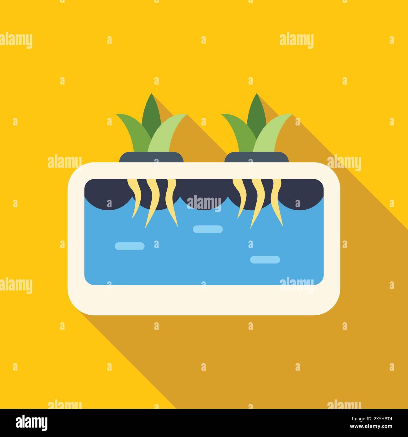 Hydroponic method growing plants without soil flat vector illustration ...