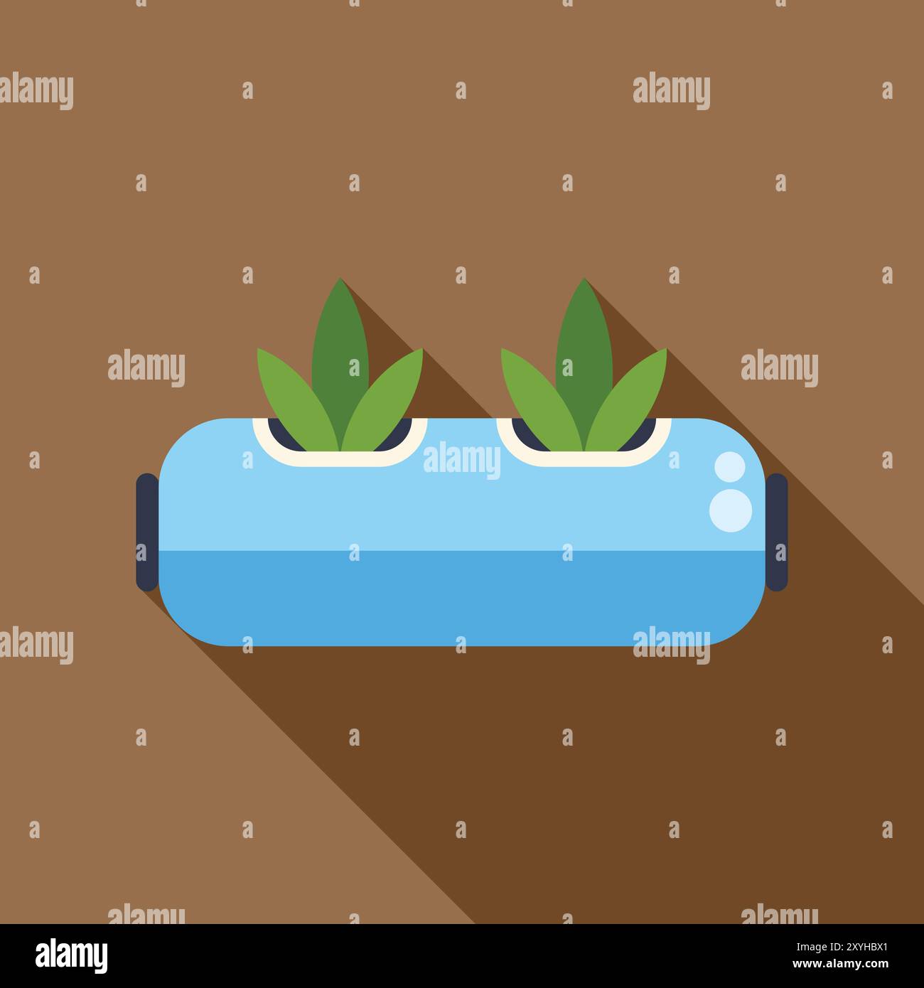 Hydroponic system growing plants with deep water culture method, using ...