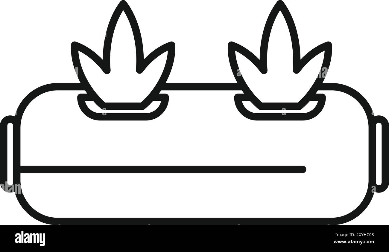 Simple line icon representing a gas pipeline system, symbolizing energy ...