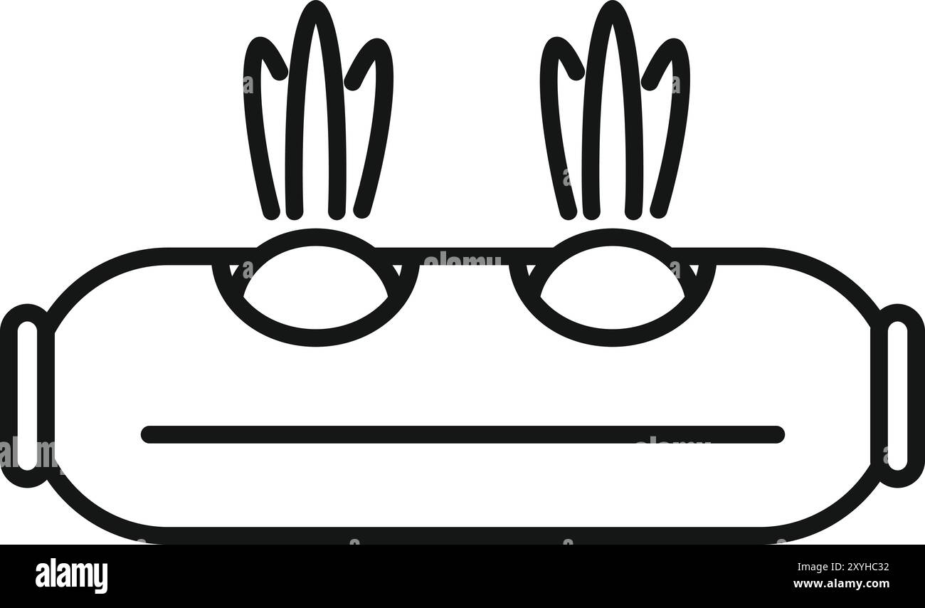 Outline icon representing a modern water purification system removing ...