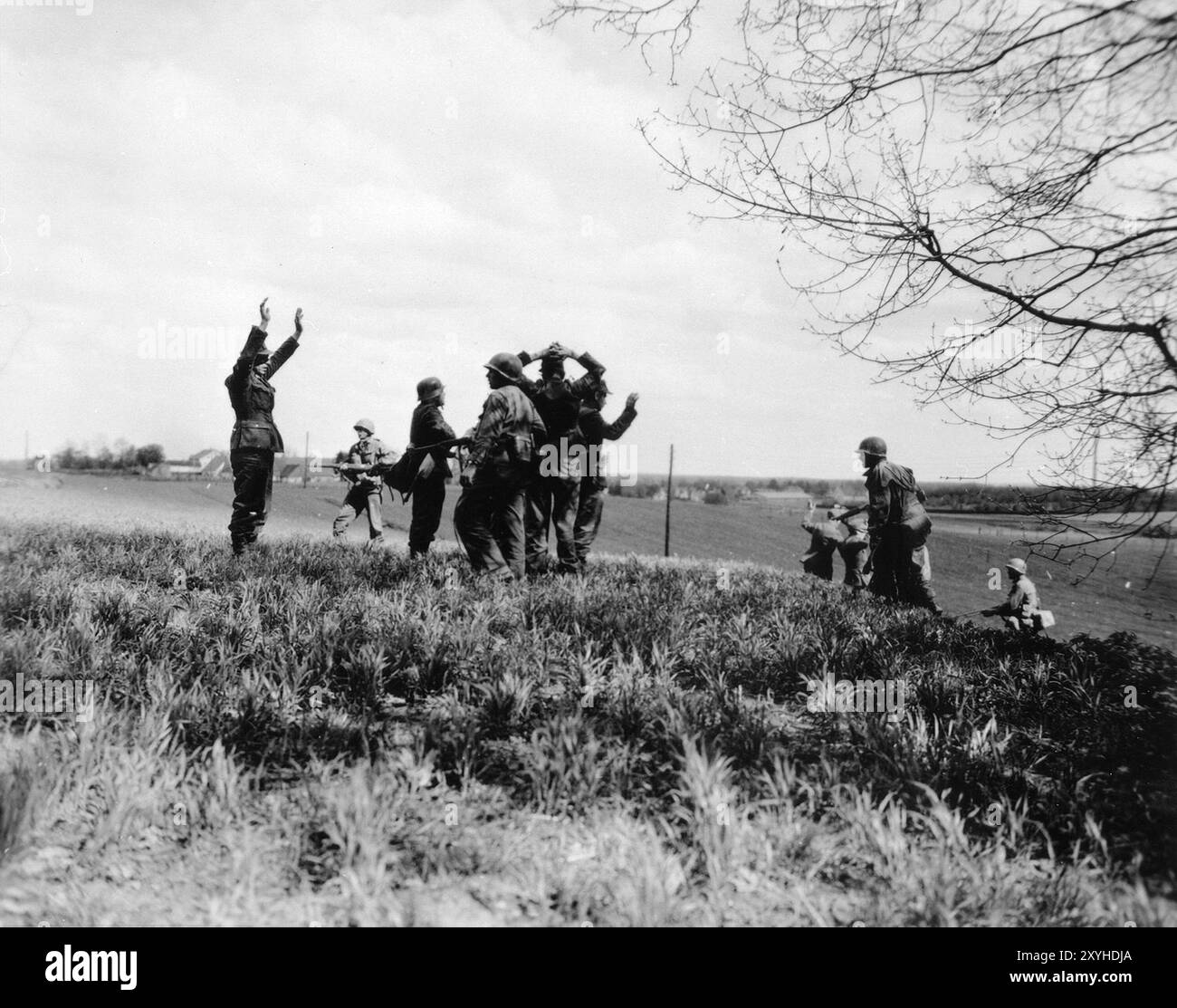 US Soldiers capture SS men fleeing Dachau. Dachau was the first nazi ...