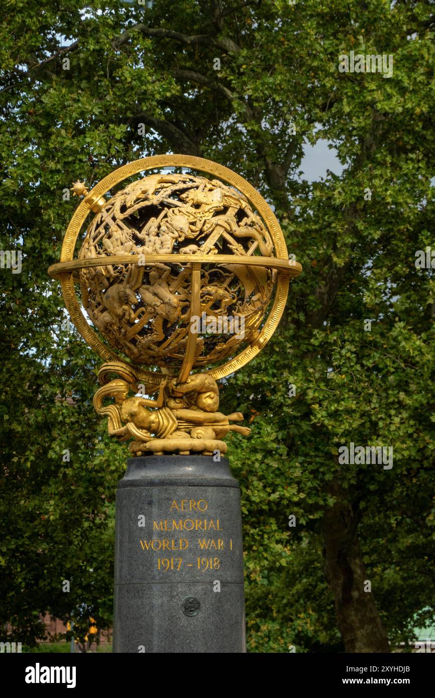 Aero Memorial gilded bronze sculpture in Aviator Park in downtown ...
