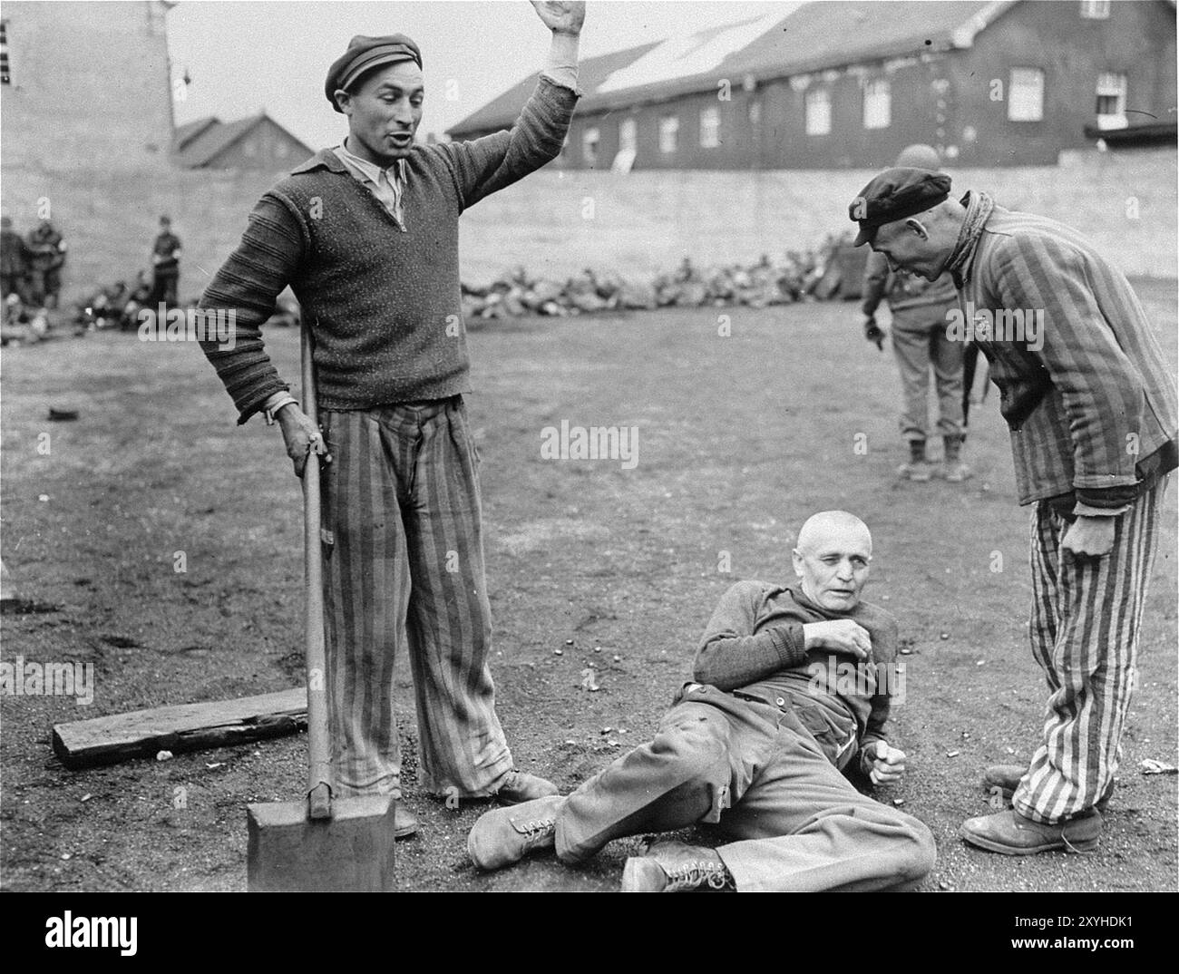 Dachau concentration camp main Black and White Stock Photos & Images ...