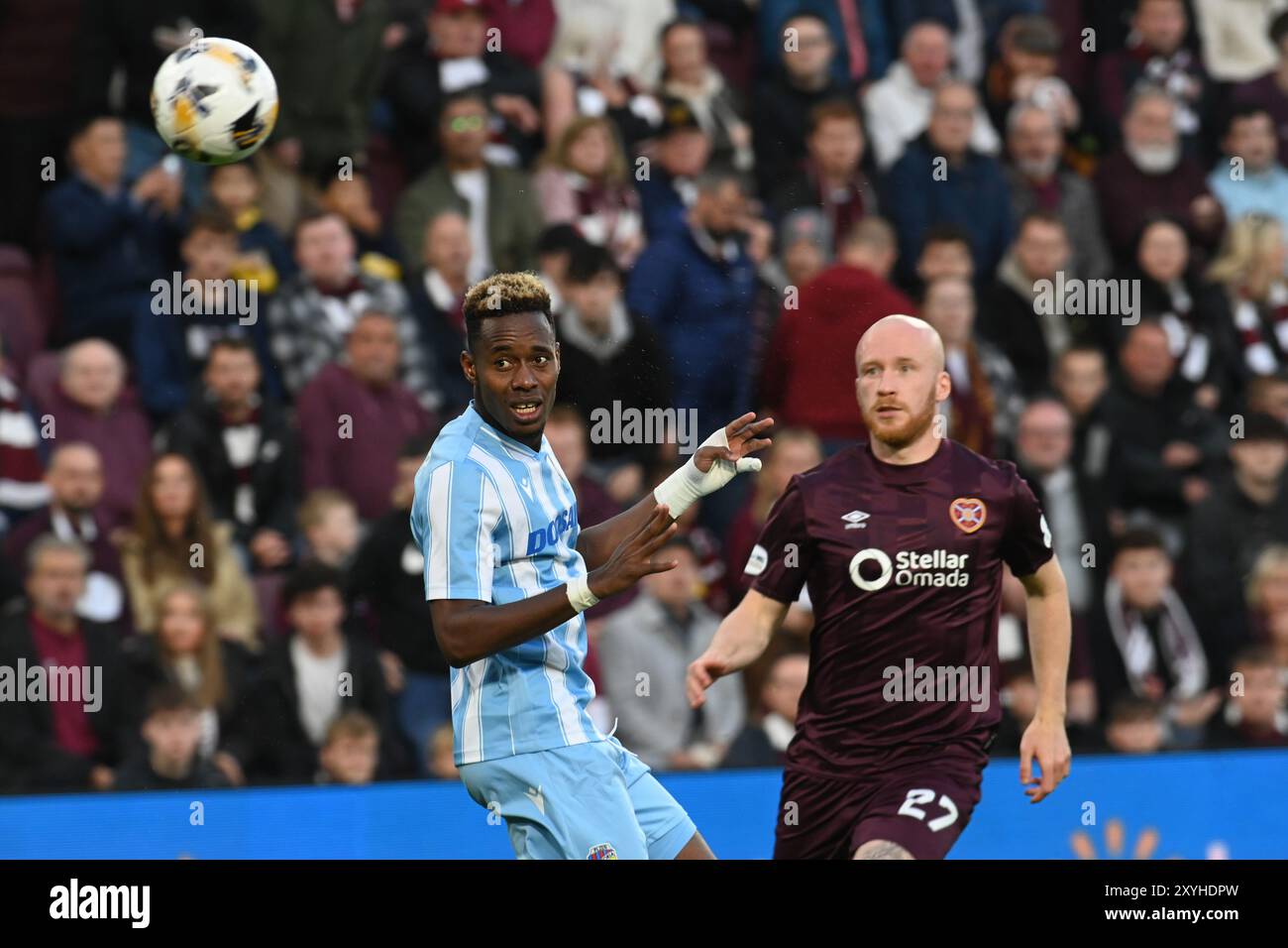 Tynecastle Park Edinburgh.Scotland.UK.29th Aug 24 Europa League play ...