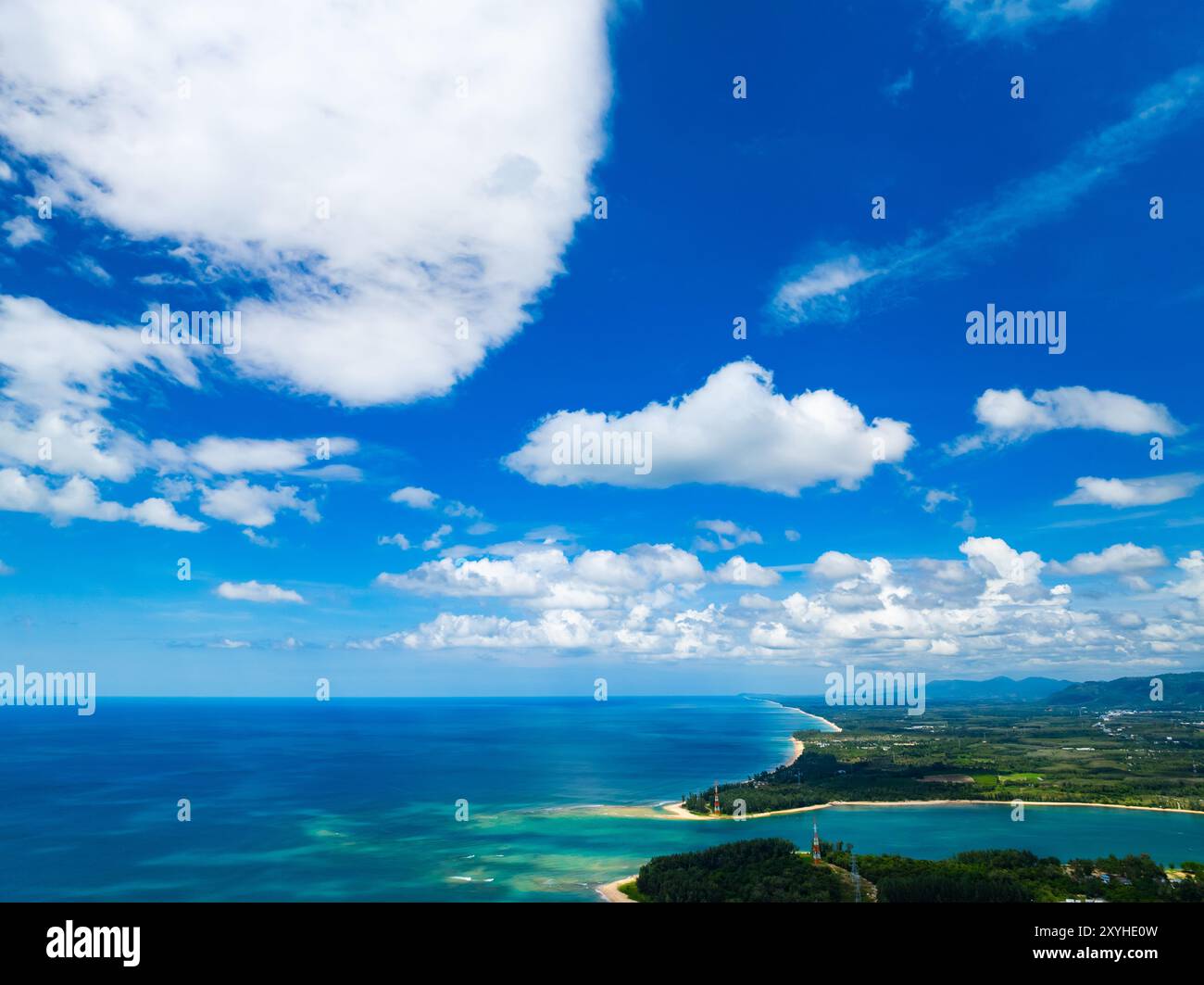Aerial view Beautiful sea in summer season Stock Photo - Alamy