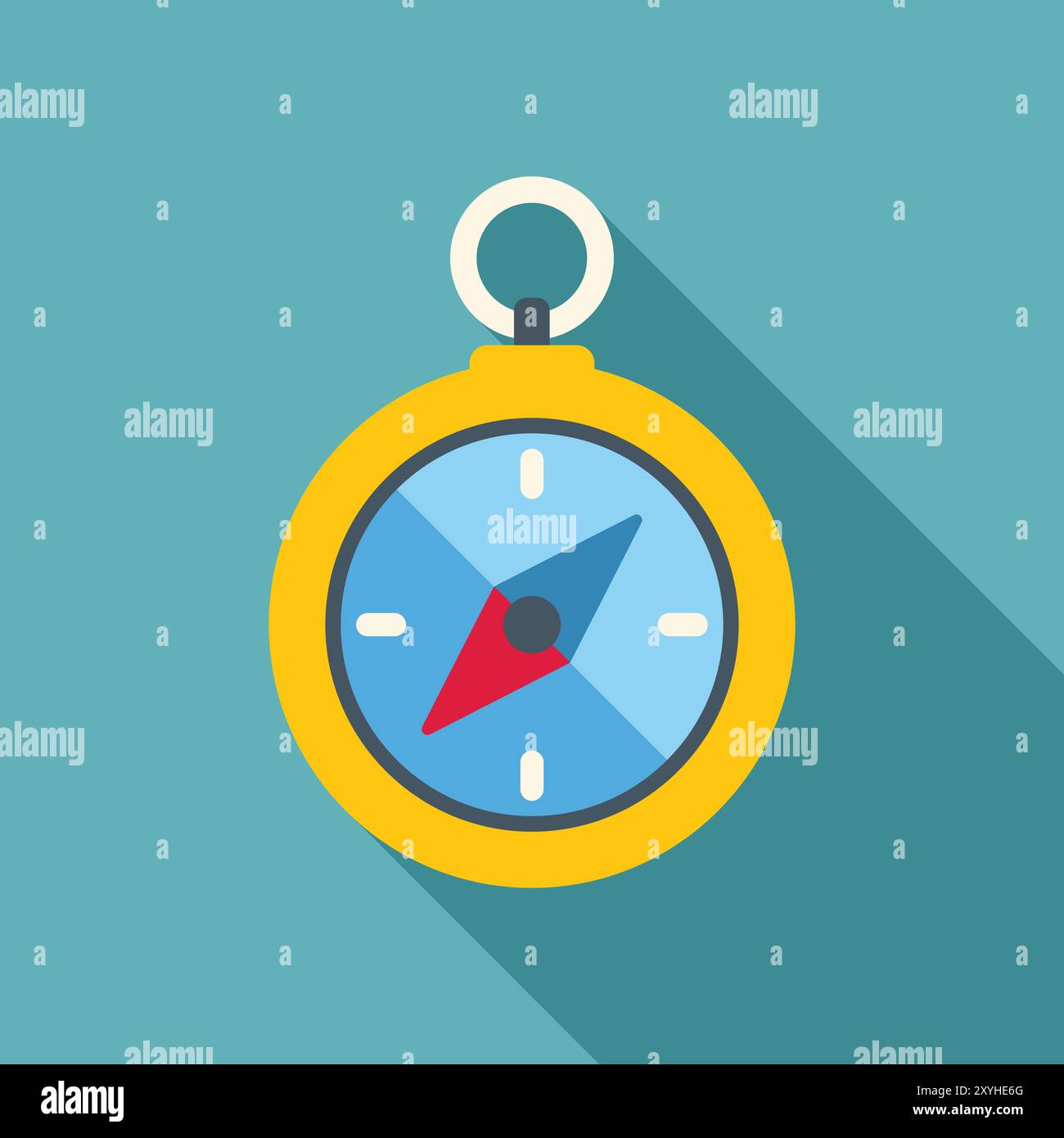Minimalist vector illustration of a compass indicating north ...