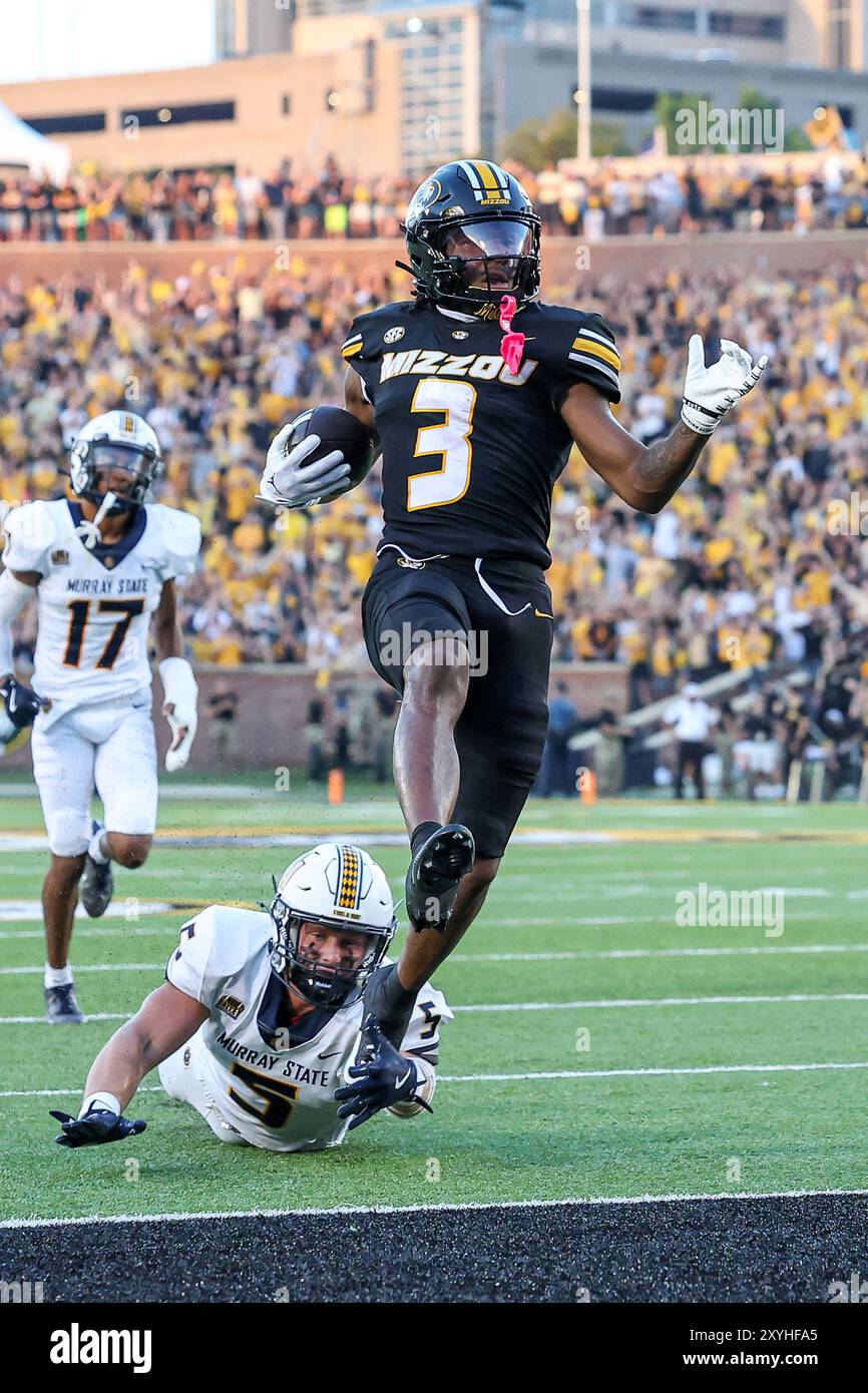 August 29, 2024: Missouri Tigers wide receiver Luther Burden III (3 ...