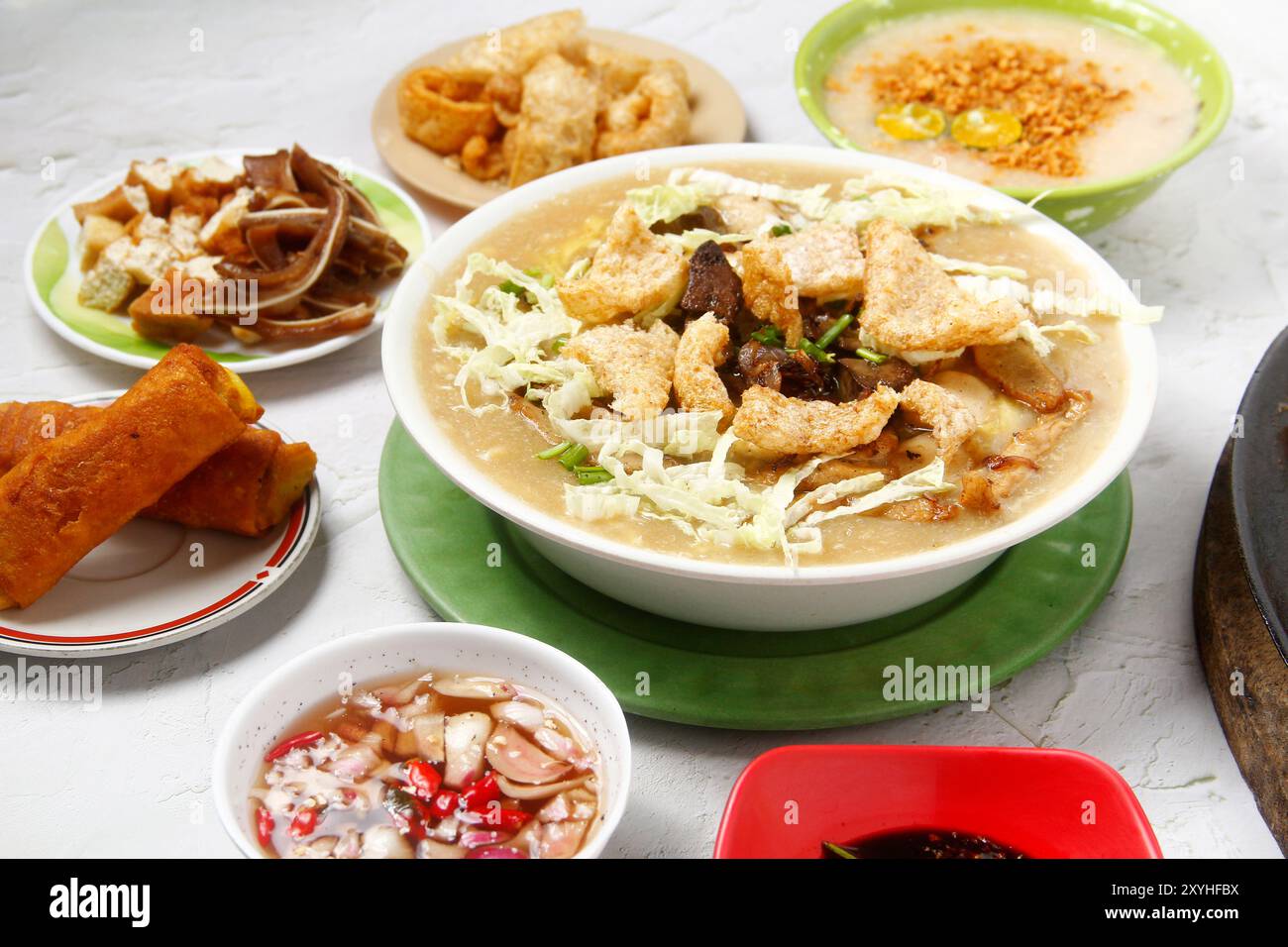 Photo of freshly cooked Filipino food called Lomi or fat noodles with ...