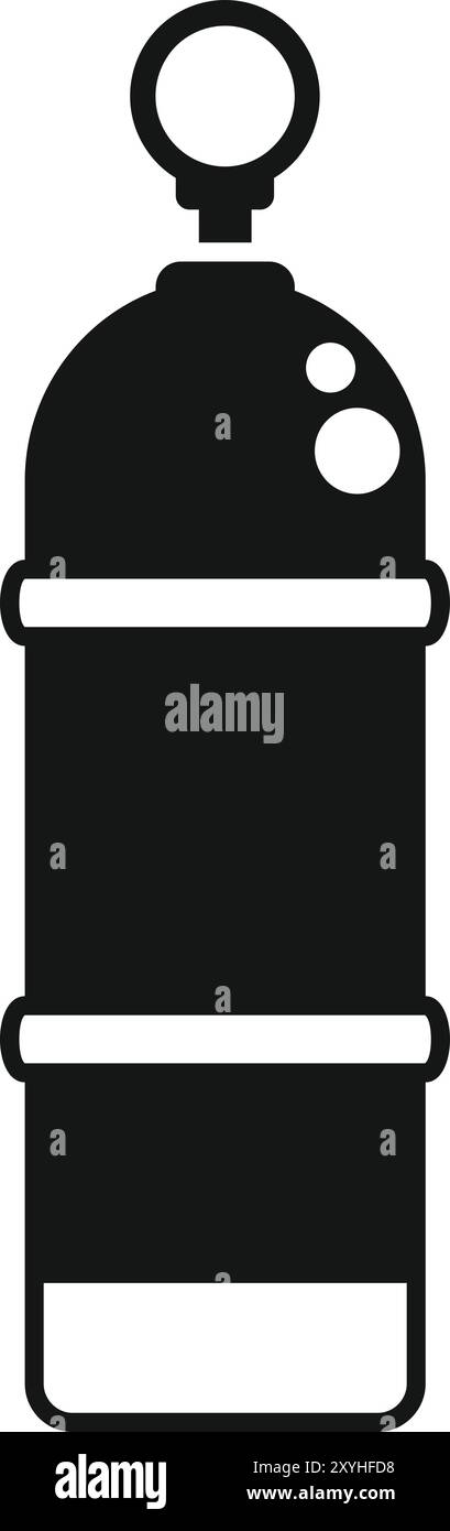 Simple vector of an oxygen tank, ideal for medical and industrial use ...