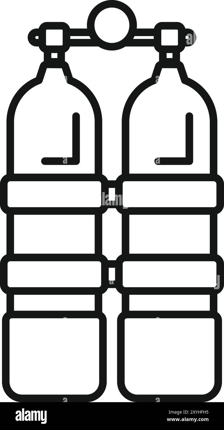 Simple oxygen tank icon representing the equipment used by divers for ...