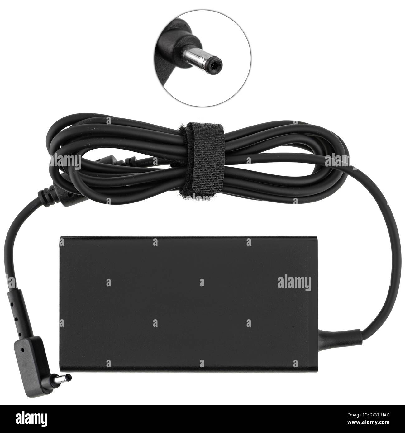 Laptop power adapter, on white background in insulation Stock Photo - Alamy