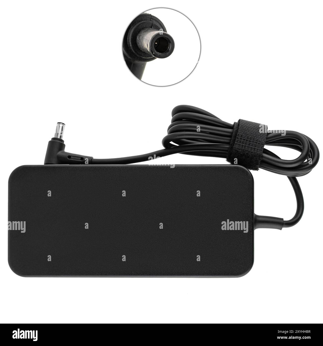 Laptop power adapter, on white background in insulation Stock Photo - Alamy