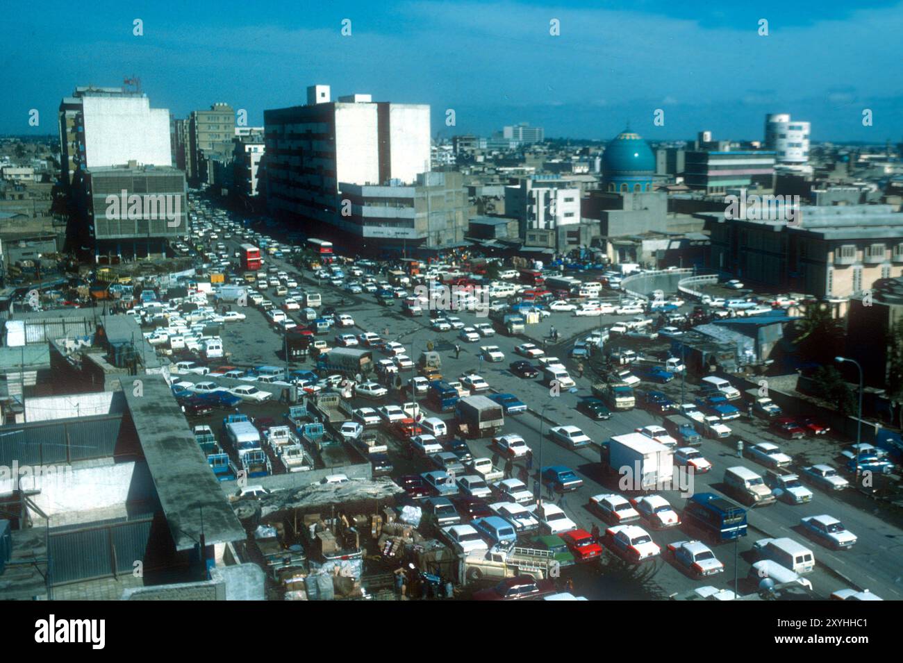 Downtown Baghdad, urban view with traffic, Iraq 1980 Stock Photo - Alamy