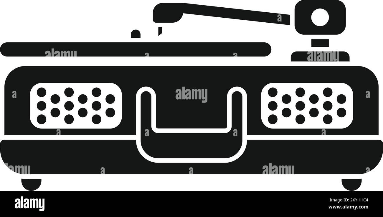 Vintage gramophone for playing vinyl records icon vector illustration ...