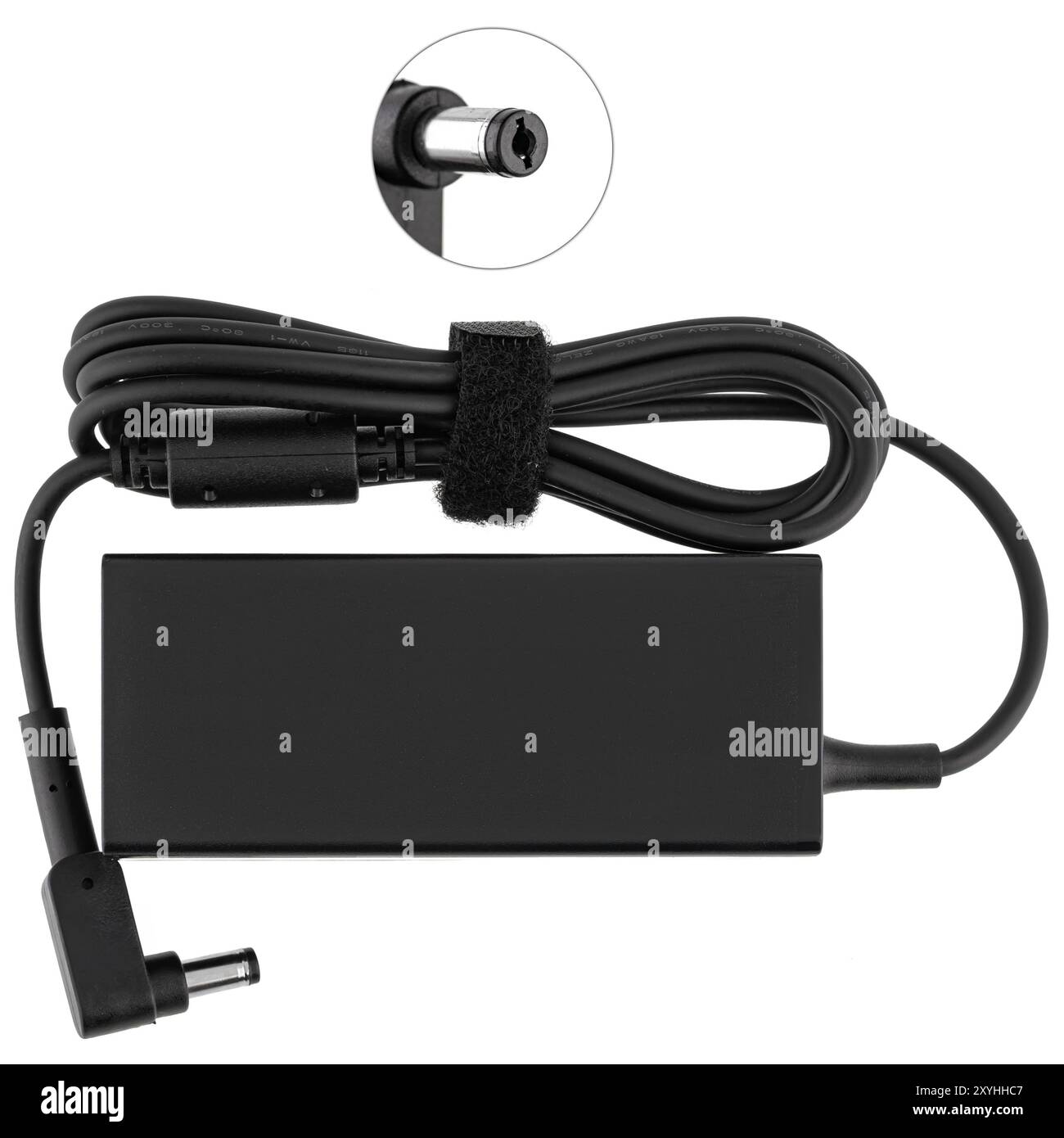 Laptop power adapter, on white background in insulation Stock Photo - Alamy