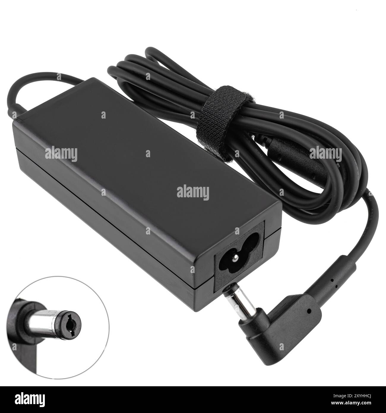 Laptop power adapter, on white background in insulation Stock Photo - Alamy