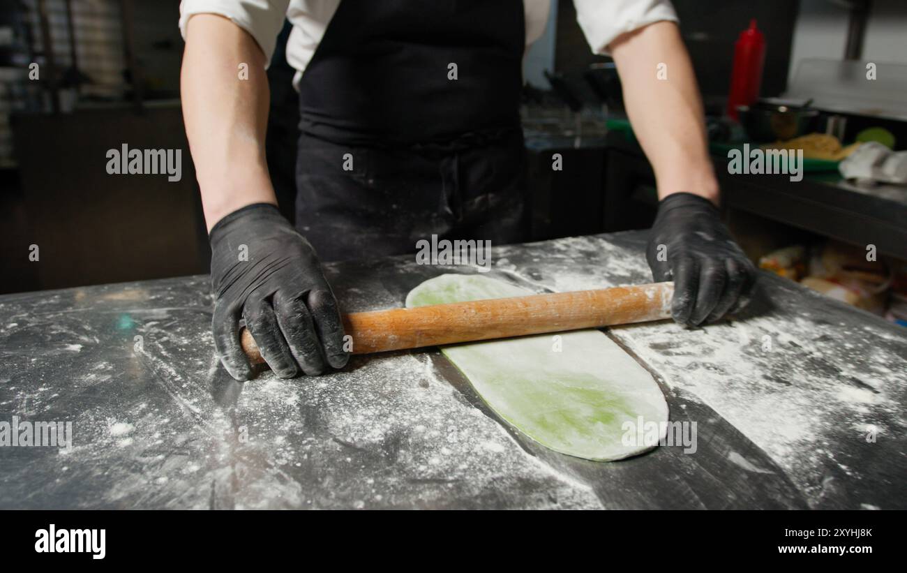 Effort chef using rolling pin hi-res stock photography and images - Alamy