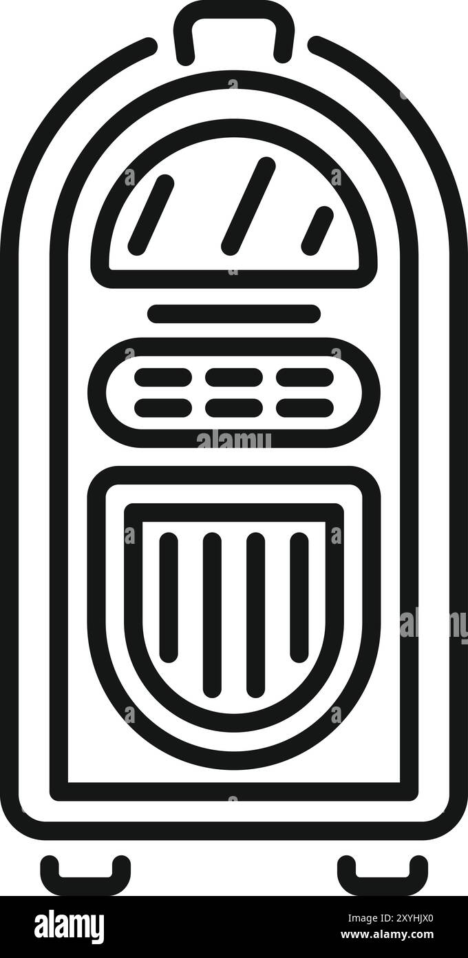 Simple vector icon of a classic jukebox, perfect for projects related ...