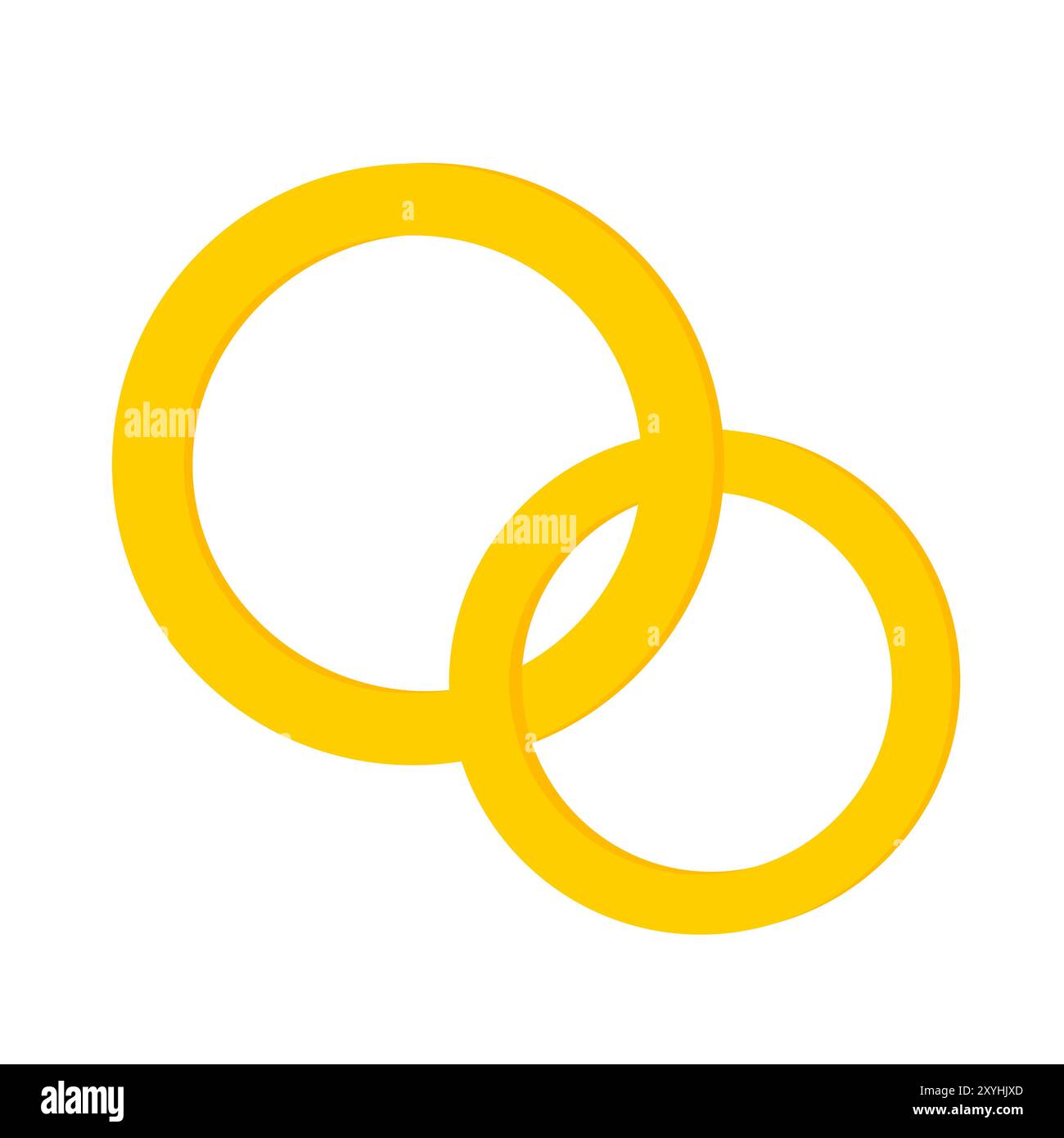 Pair wedding rings on white Stock Vector Images - Alamy