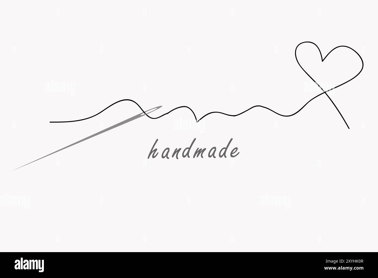 Sewing with the heart Stock Vector Images - Alamy