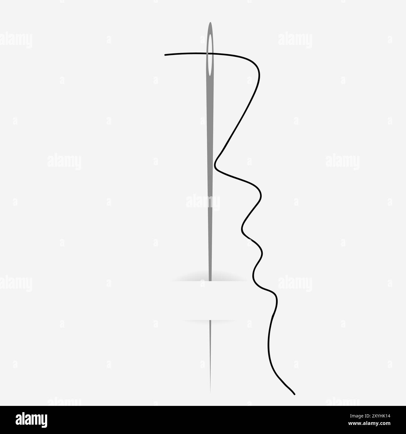 Sewing needle in fabric Black and White Stock Photos & Images - Alamy
